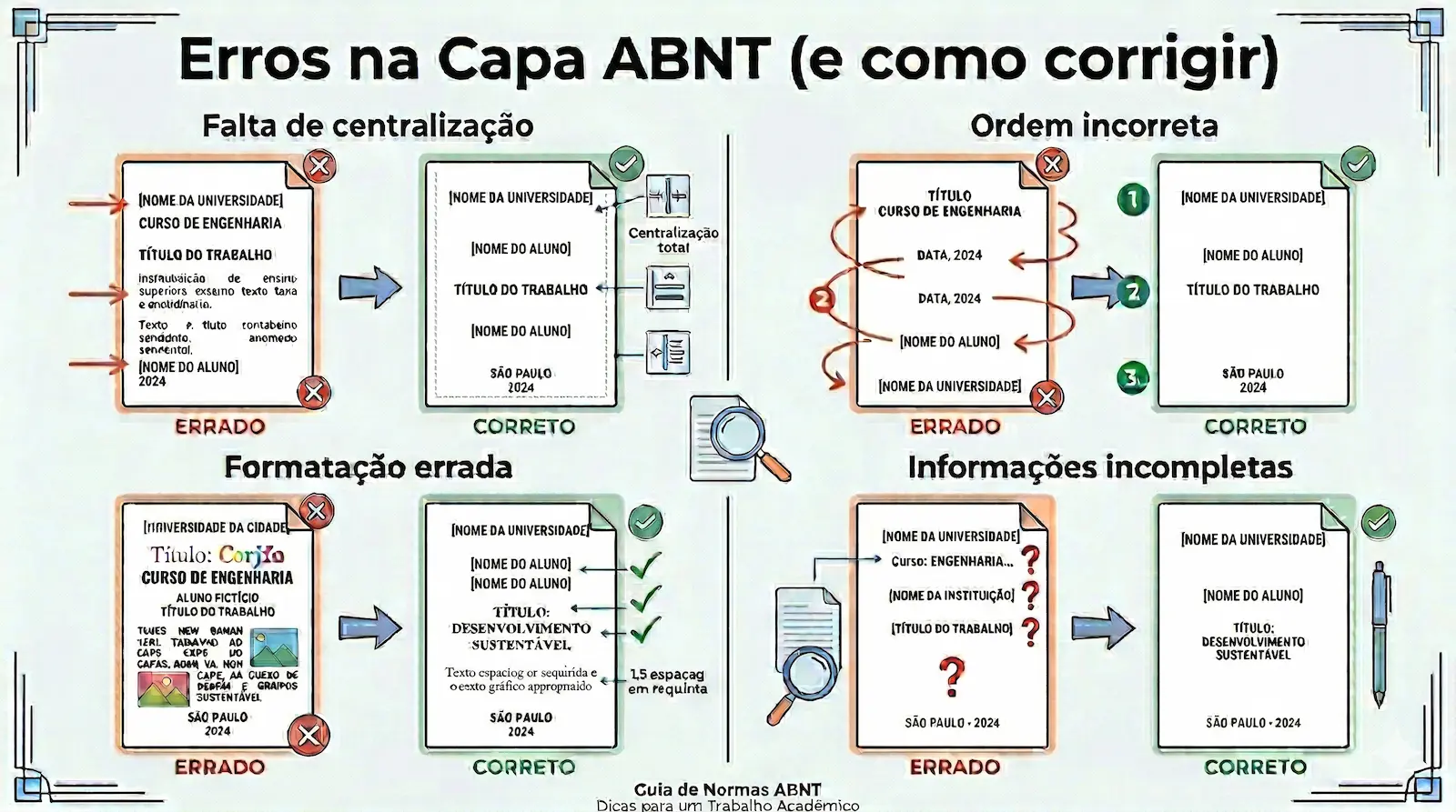 Capa ABNT: como fazer passo a passo (modelo pronto + Word)